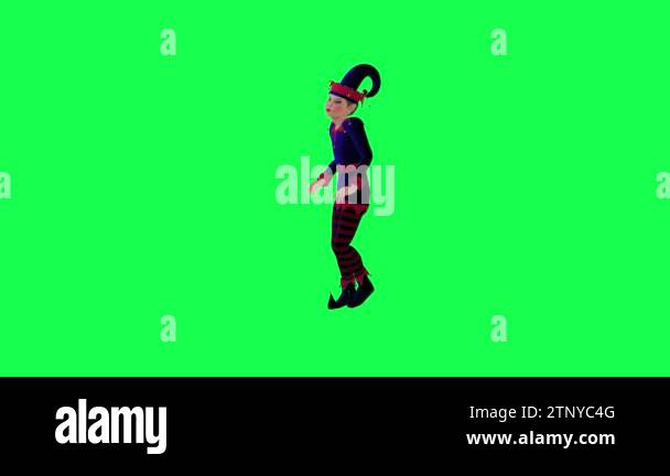 3D animated genie dancer in red blue dress performing hip hop dance ...