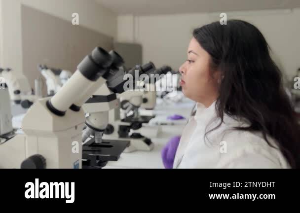 BioMedical Science Laboratory: Portrait of Beautiful Scientist Looking ...