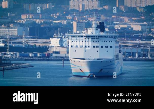 MARSEILLE, FRANCE - Circa 2017: Girolata, large ferry ship owned by La ...