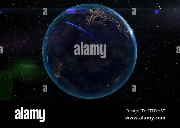 Planet Earth at night, visualizing the transmission and distribution of ...