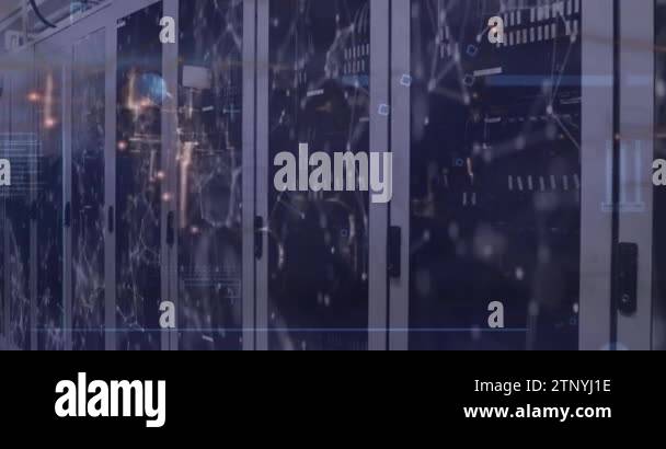 Animation of machine learning text, navigation pattern over connected ...