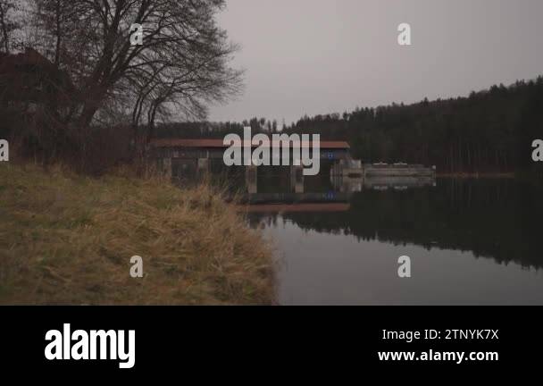 Fish ladder at Baierbrunn hydroelectric power plant. Fish ladder and ...