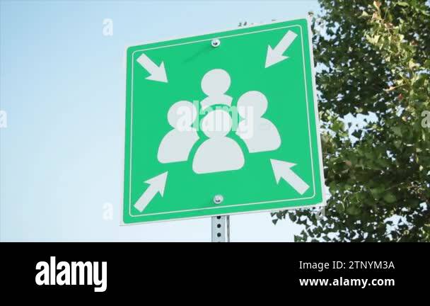 Green white assembly point sign Stock Videos & Footage - HD and 4K ...