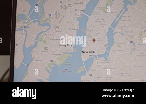 Simulation of nuclear bomb explosion radius over New York. Nuclear war ...