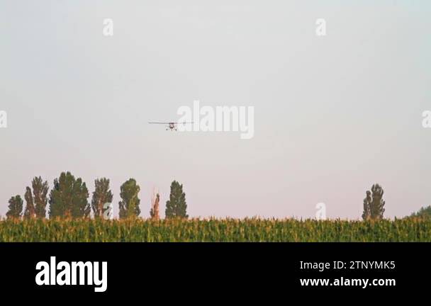 A plane flying over corn field Stock Videos & Footage - HD and 4K Video ...