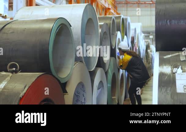 Female engineer in professional industrial factory,Workers wear safety ...