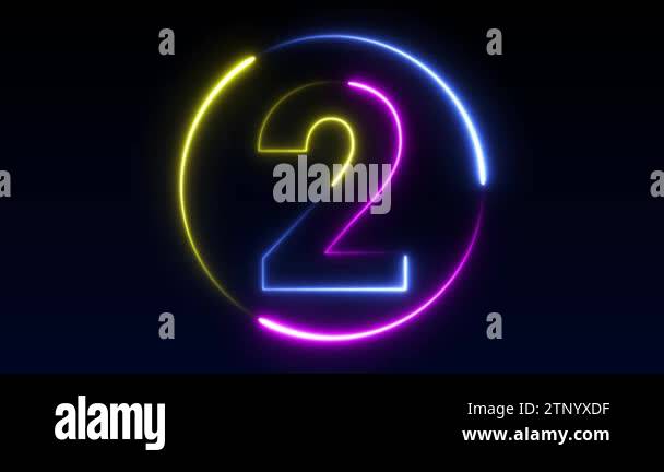number neon number display animation 12345678910 neon style animation ...