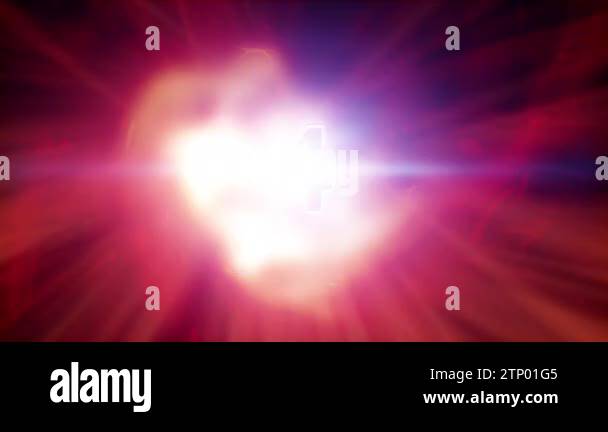 Five Seconds Countdown Timer With Orange Red Mysterious Energy Animation Abstract Background
