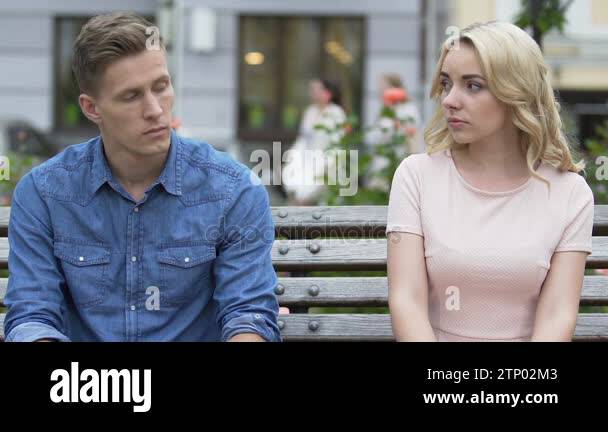 Reconciliation of two young and beautiful people, couple hugging and kissing Stock Video Footage ...