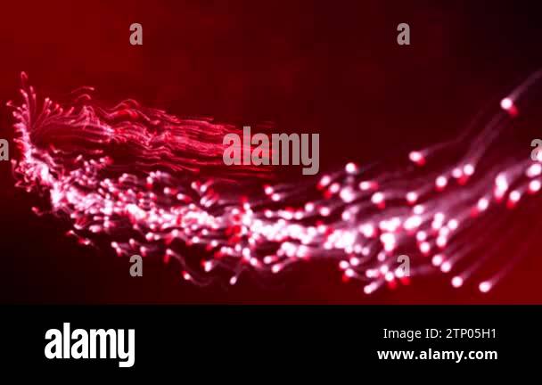 Animated Red color particles Moving in zig zag way background Stock ...