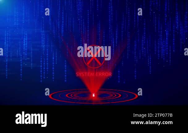 Attention Danger Symbol on Dark Red Glitched Background. Computer Virus ...