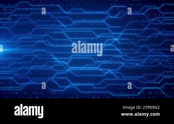Circuit Board Copy Space, Dark Animation Computer, Data, Technology, Artificial Intelligence ...