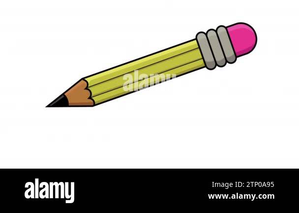 animated video of a moving yellow pencil Stock Video Footage - Alamy