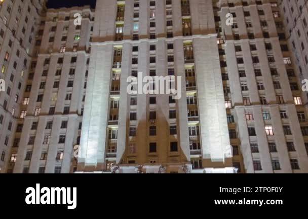 Timelapse Hyperlapse of Stalins Famous Skyscraper on Kudrinskaya Square ...