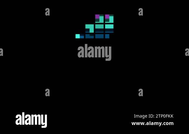 Pixel number 4 in retro style, number four, alpha channel Stock Video ...