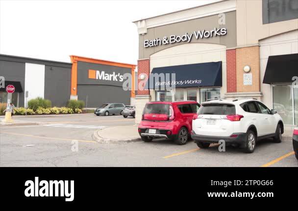 bath and body works store storefront entrance with sign logo and marks ...