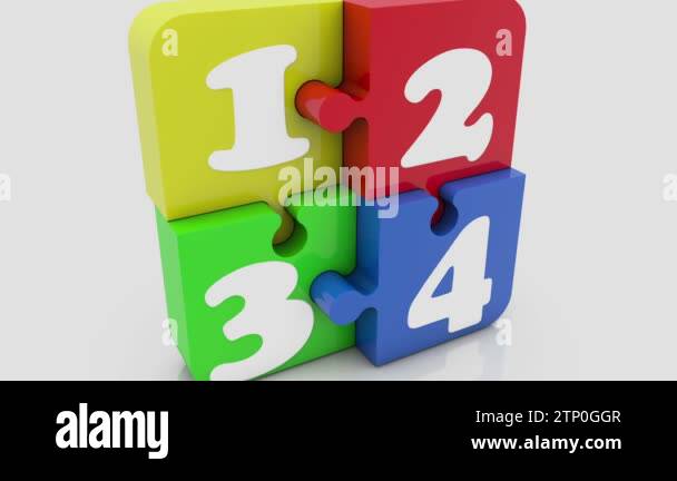 Puzzle pieces color numbers Stock Videos & Footage - HD and 4K Video ...