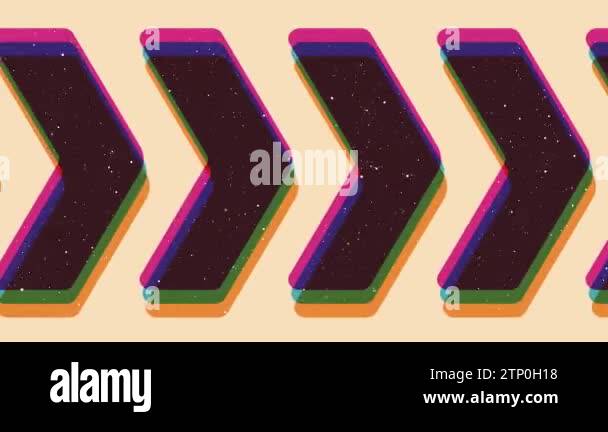 Loop animation with riso print effect. Vintage arrows animation element ...