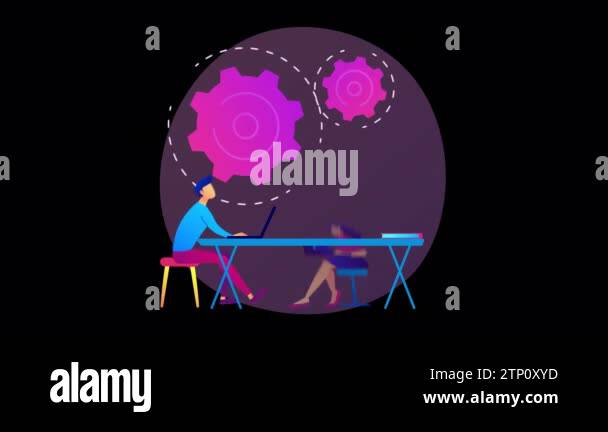 Teamwork personal isolated background 4k loop Stock Video Footage - Alamy