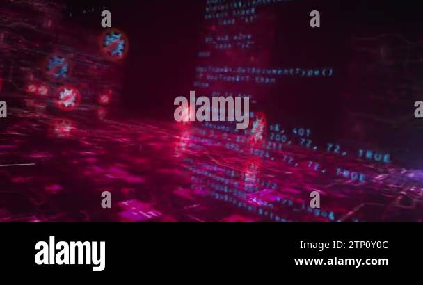 Antivirus Cyber Security Virus Detect System Alert Symbol Abstract