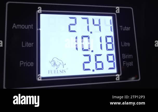 High rising fuel prices close gas station counter at gas station ...