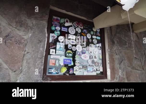 mountain hut, or refuge at the mighty Chimborazo is a snow capped and ...