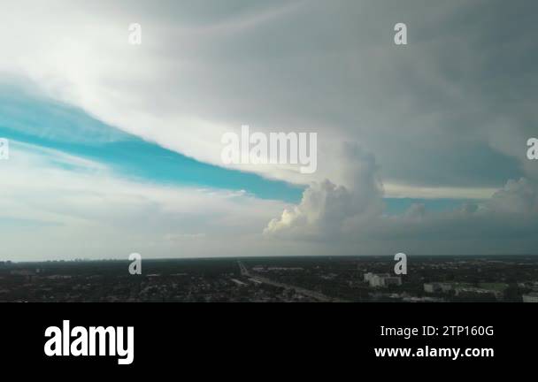 Storm tropical clouds at day time. Formation of a thunderstorm front ...