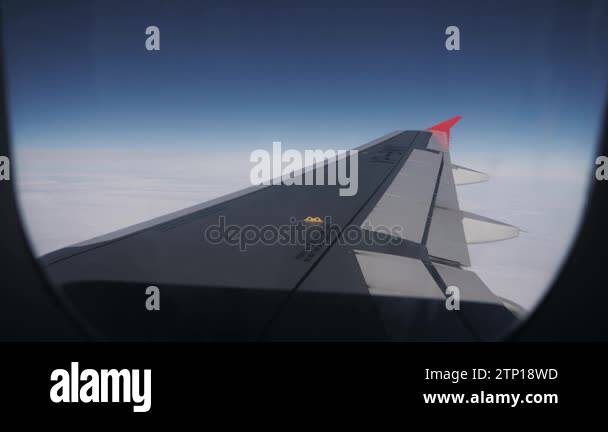 Window View Form Airplane, Looking Out The Window of a Plane To The ...