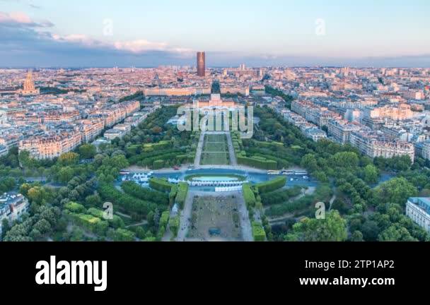 Eiffel tower and city skyline at sunset Stock Videos & Footage - HD and ...