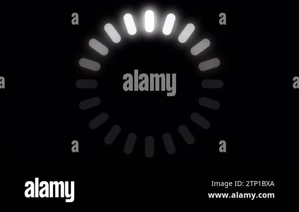 Loading Circle Video with Glow. Loading Animation on Transparent ...