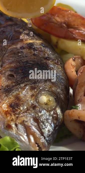 Baked sea bass Stock Videos & Footage - HD and 4K Video Clips - Alamy