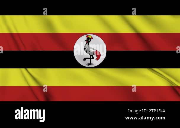 Uganda Flag Animation For Background In 4k Happy Independence Day Uganda National Flag Waving