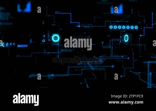 4K Animation 3D abstract dark background moving graph bar infographic ...