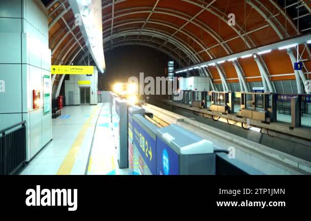 September 28, 2023, Jakarta, Indonesia. The atmosphere at an LRT ...