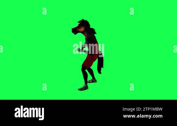 Brown 3D talking animated horse artist playing guitar and singing from ...