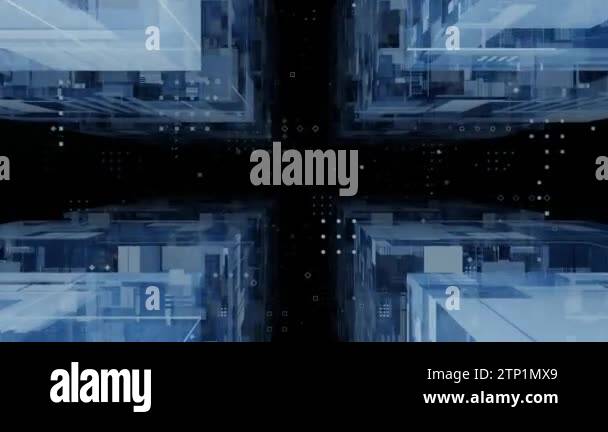 Abstract sci-fi futuristic speed zoom background. 3D rendering footage ...