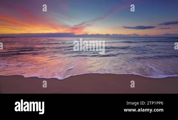 Tropical sunrise over ocean waves Stock Videos & Footage - HD and 4K ...