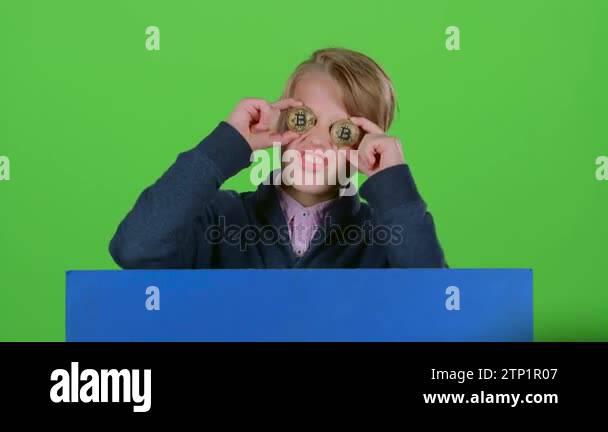 Teen emerges from behind the board with two chips and curves of the ...