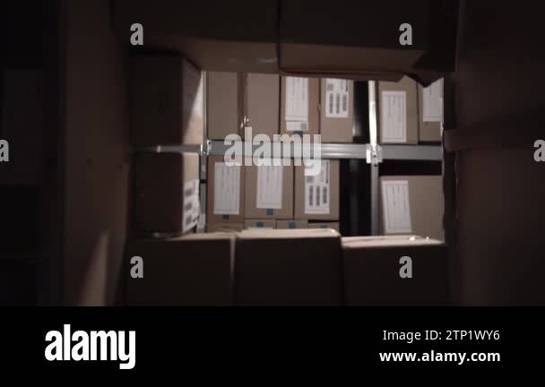 Police raid at night, thief arrest concept. flashing red and blue ...