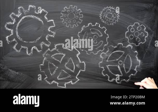 Hand drawn gear mechanism Stock Videos & Footage - HD and 4K Video ...