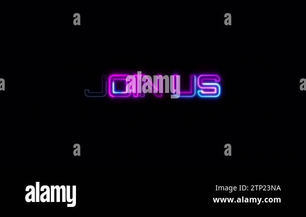 Loop Join Us blue pink neon text effect illustration on Black ...