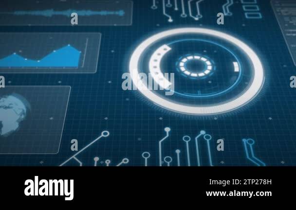 Animation Of Arc Reactor Graphs Circuit Board And Computer Language