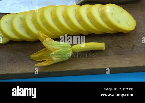 Zucchini slice courgette sliced cut Stock Videos & Footage - HD and 4K ...