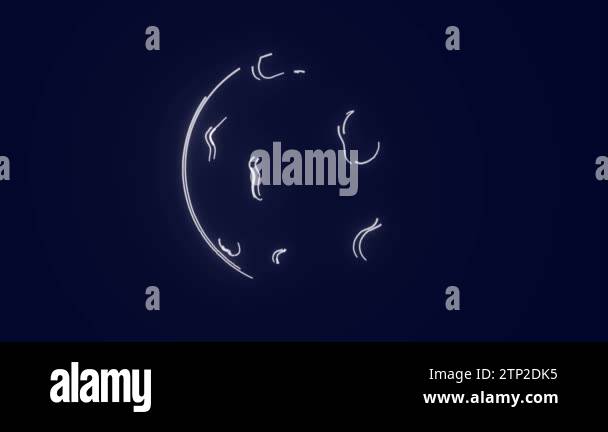 Moon in the outer space exploration astronomy animation Stock Video ...