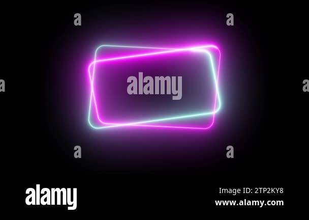 neon square frame and mix two frames walk and color change frame color ...