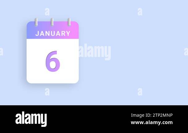 January - Calendar Animation Displaying Monthly Progression in Stunning ...