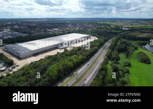 Aerial Footage of Most Beautiful British Roads and Traffic Passing ...