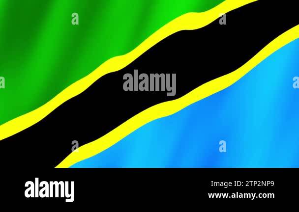 Tanzania Flag. National 3d Tanzania flag waving. Flag of Tanzania ...
