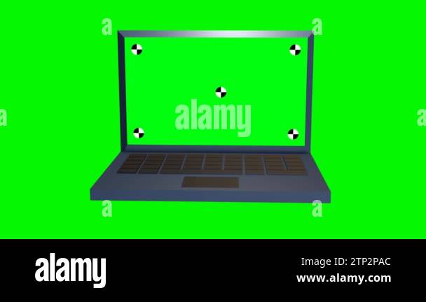 4k video 3d computer illustration with green screen, template of ...