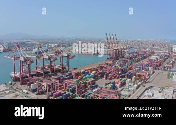 Callao, Lima. Peru 2023. View of dock and containers in the Expansion ...